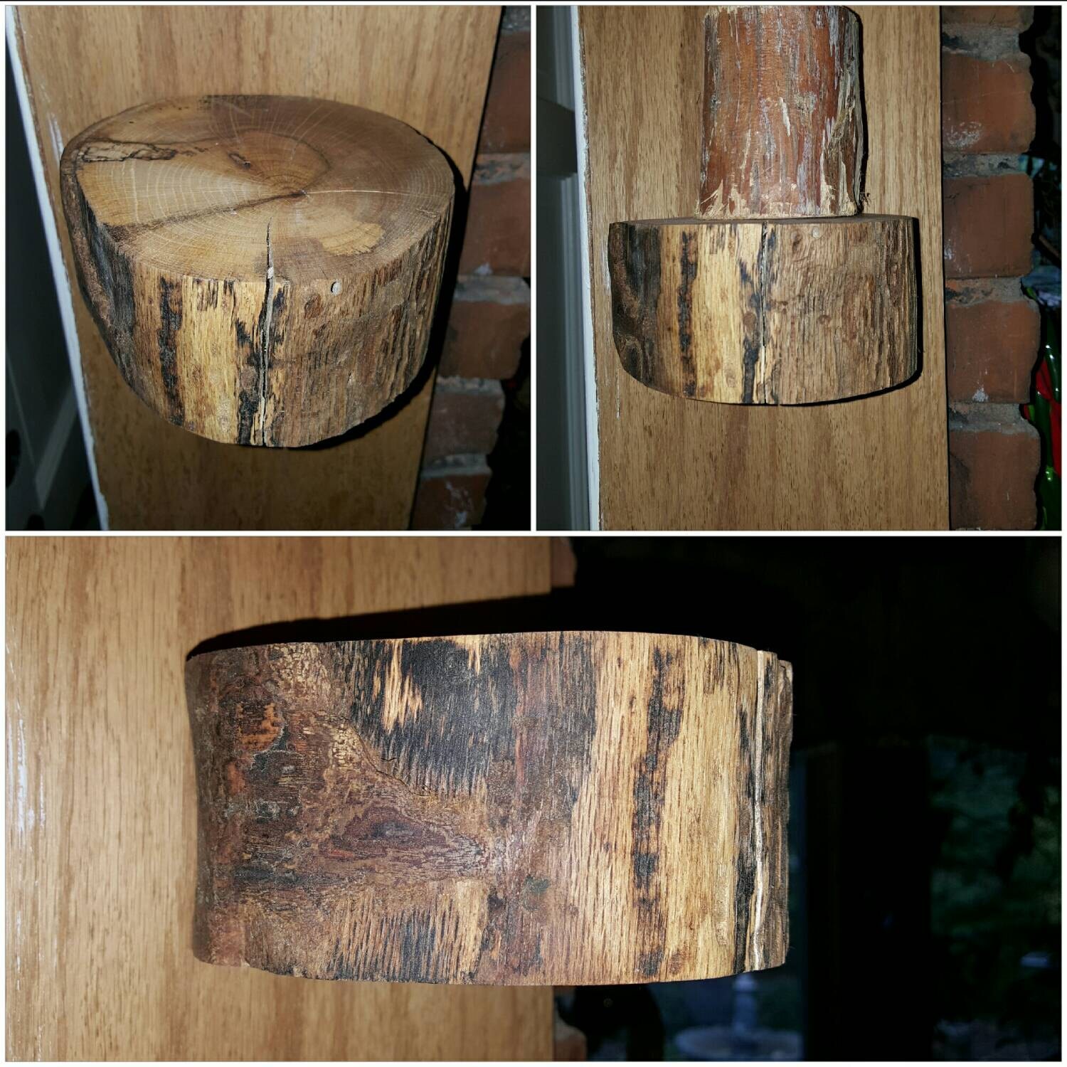 Live Edge Log Sconces Set W Keyhole Hanger Candle Picture - Etsy