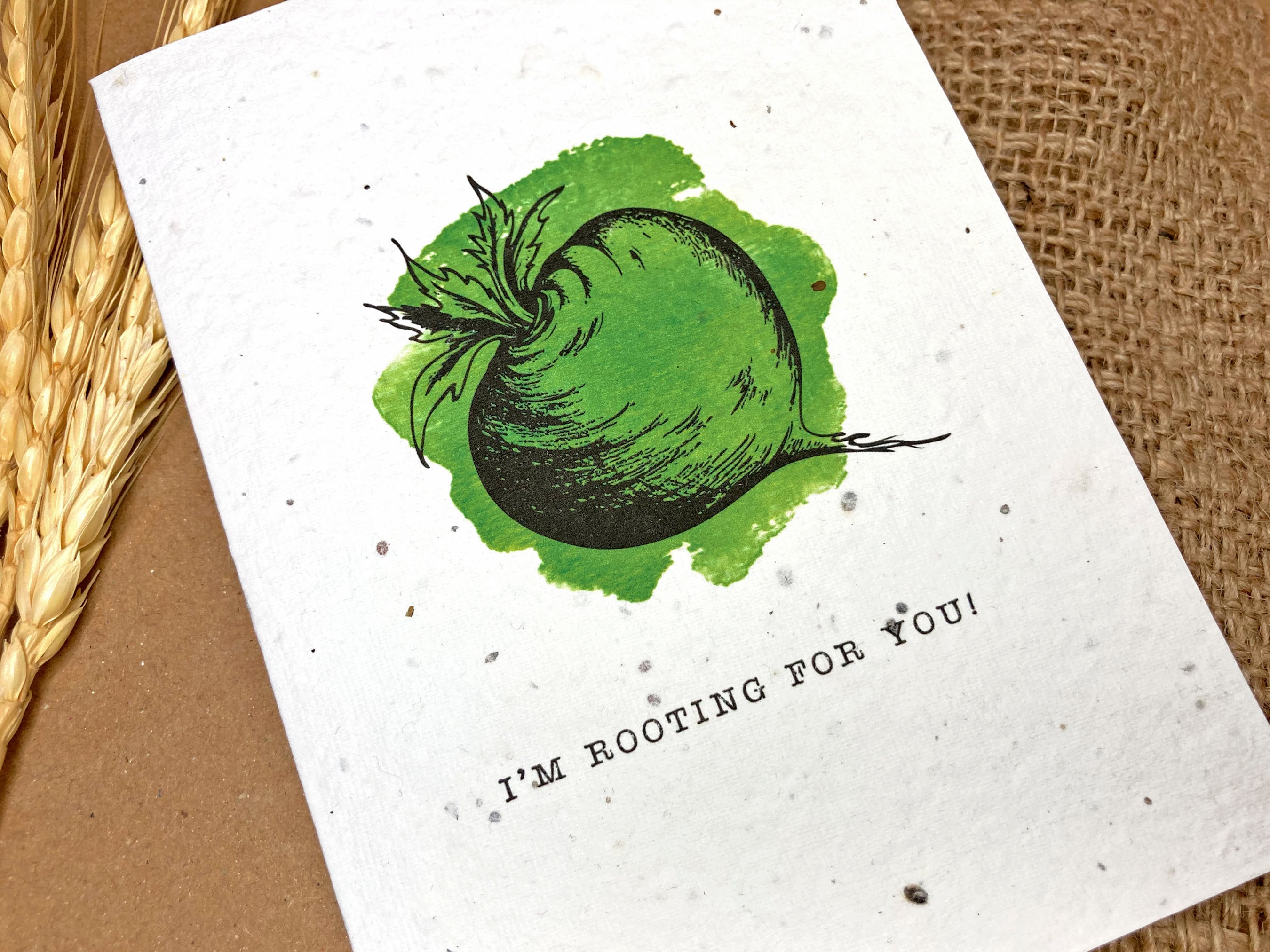 I'm Rooting For You Greetings Card. Plantable Seed Card - Etsy España