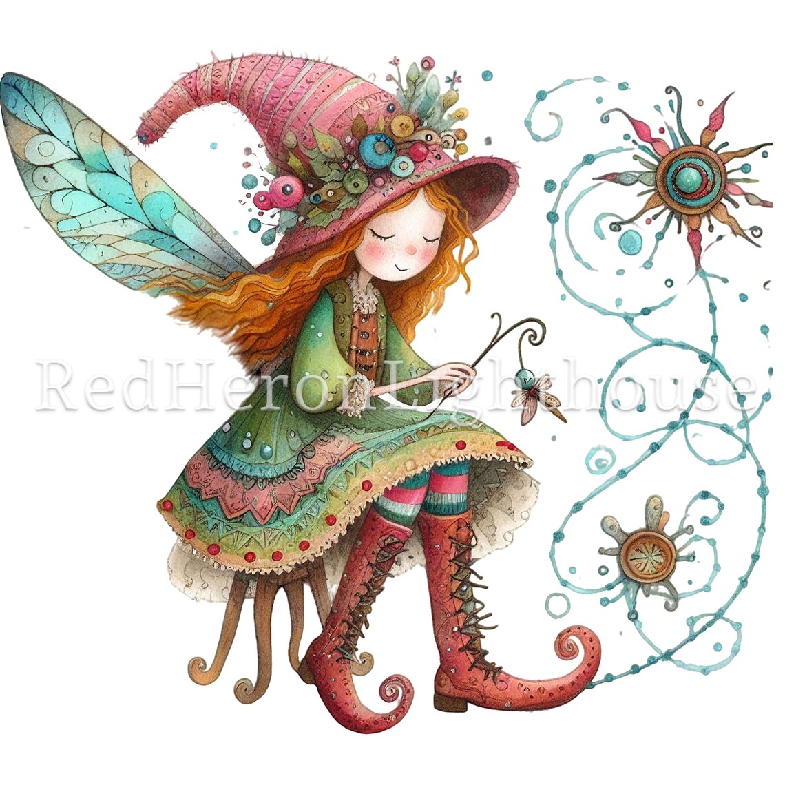 Christmas Fairies Clipart Set, 24 Pngs/jpgs, Cute Festive Fairy Designs ...