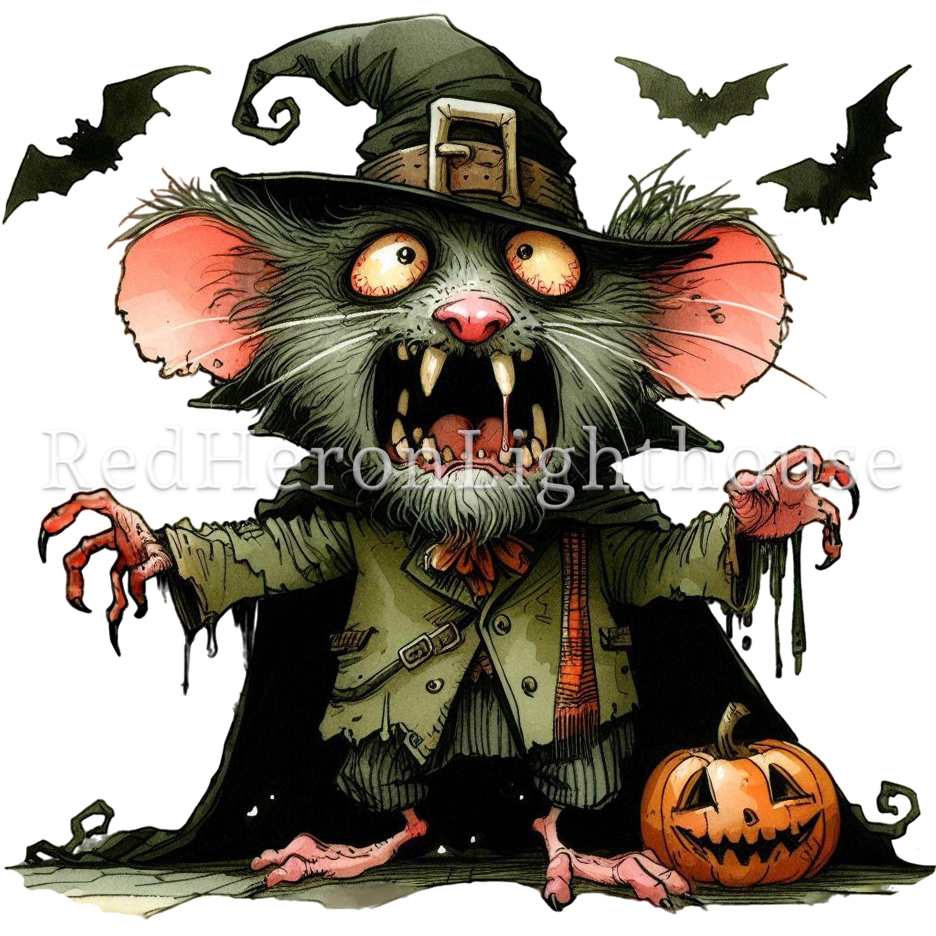 Halloween Mice Clipart for Creative Projects, 16 Pngs/jpgs, Quirky ...