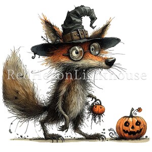 Halloween Fox Clipart, 12 High Quality Pngs/jpgs, Cute Autumn Animal ...