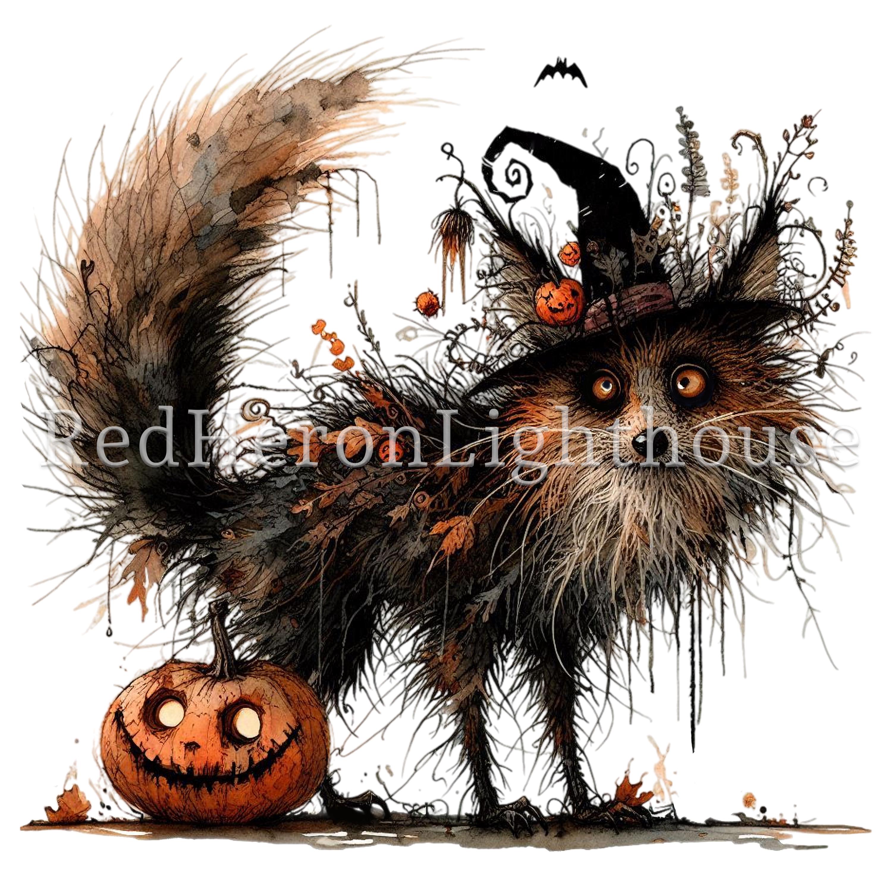 Halloween Fox Clipart, 12 High Quality Pngs/jpgs, Cute Autumn Animal ...