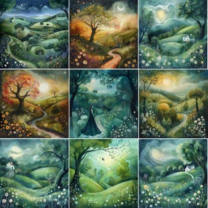 Enchanted Summer Clipart 50 Jpgs, Whimsical Women, Mystical Woodland ...