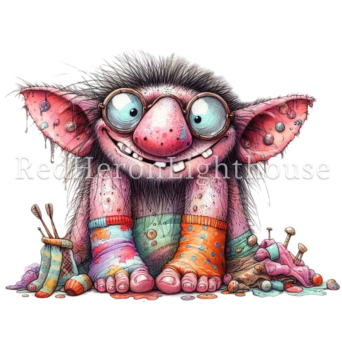 Cheeky Troll Clipart Set, 14 Pngs/jpgs, Whimsical Ogre, Funny Fairy ...