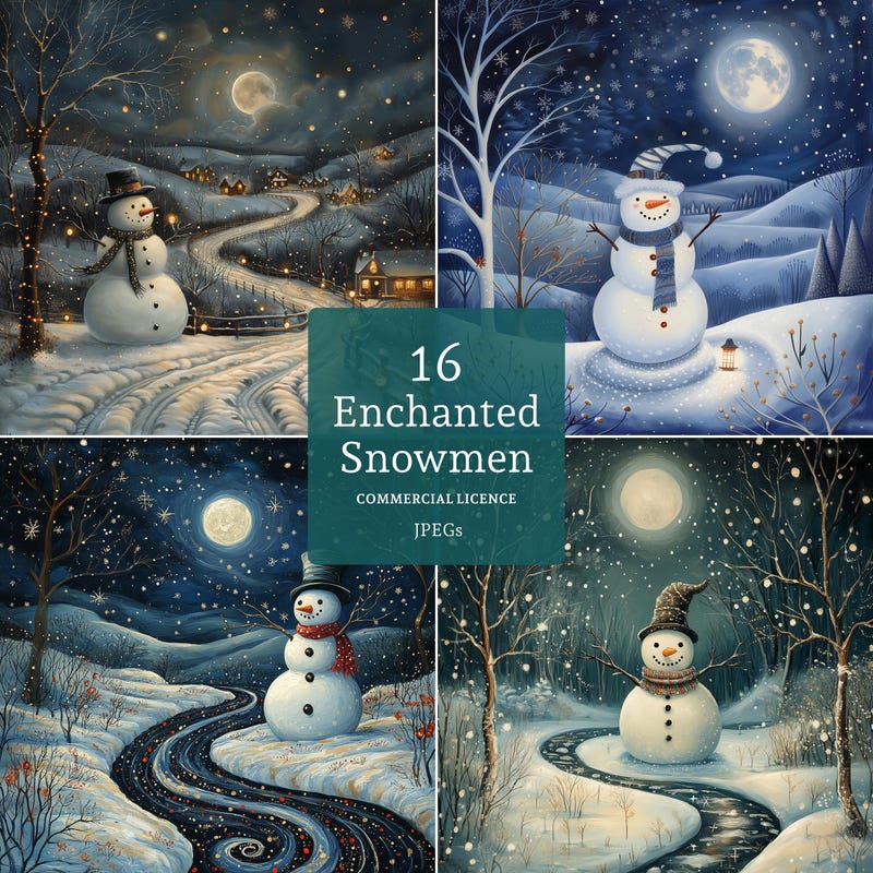 Snowmen Clip Art - Etsy
