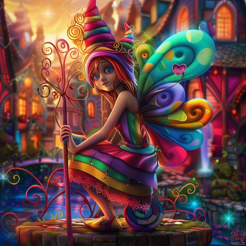 15 Psychedelic Fairies Clipart Set High Quality Designs, 15 Jpgs ...