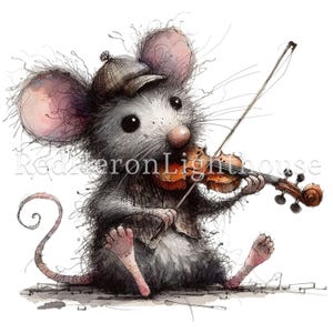 Musical Mice Clipart, 18 High Quality Pngs/jpgs, Quirky Mouse Images ...