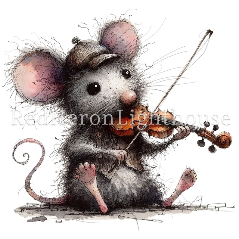 Musical Mice Clipart, 18 High Quality Pngs/jpgs, Quirky Mouse Images ...