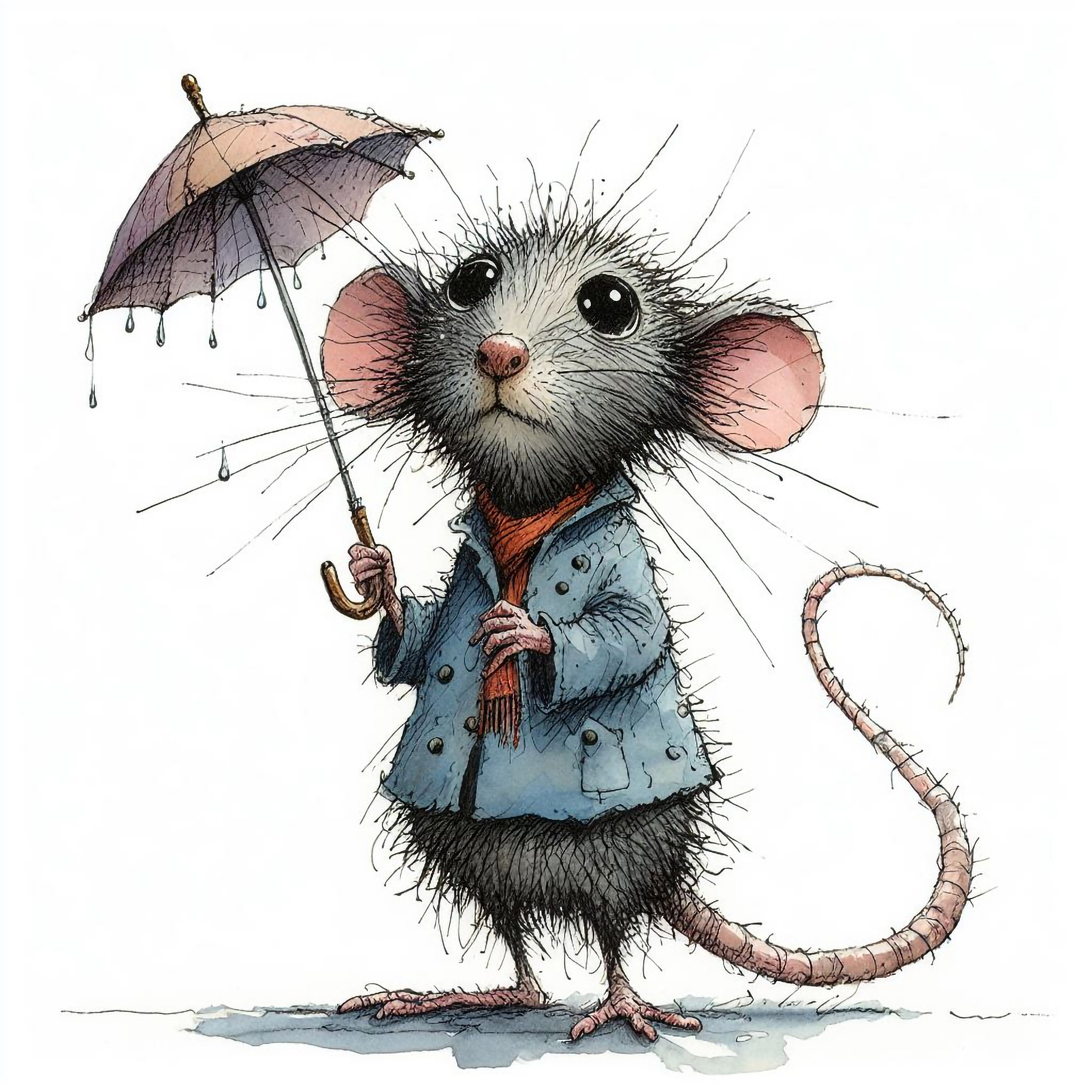 12 Scruffy Mice Clipart Set, 12 Pngs/jpgs, Funny Mouse Art, Whimsical ...