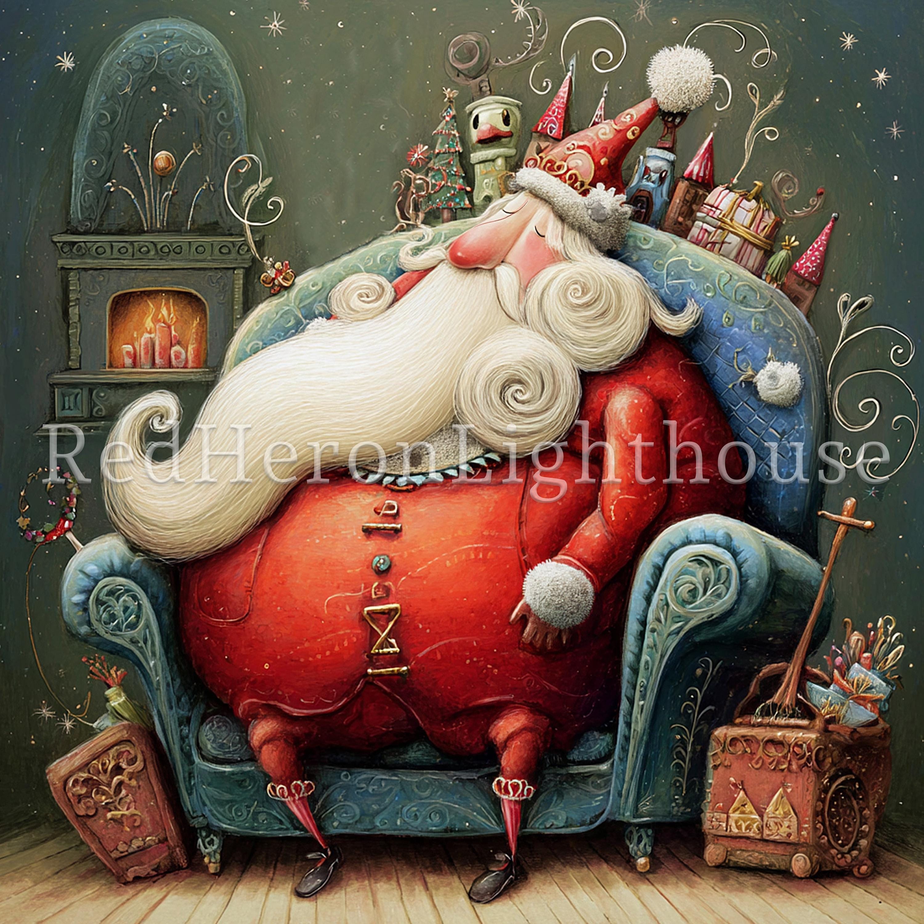 Quirky Nordic Father Christmas Clipart, 21 High Quality Watercolour ...