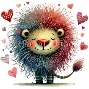 Jungle Love Animal Clipart, 12 High Quality Pngs/jpgs, Funny Valentine ...