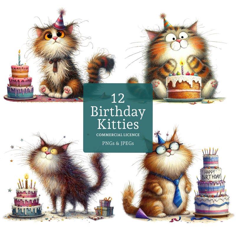 Funny Cat Free Clipart - Etsy UK