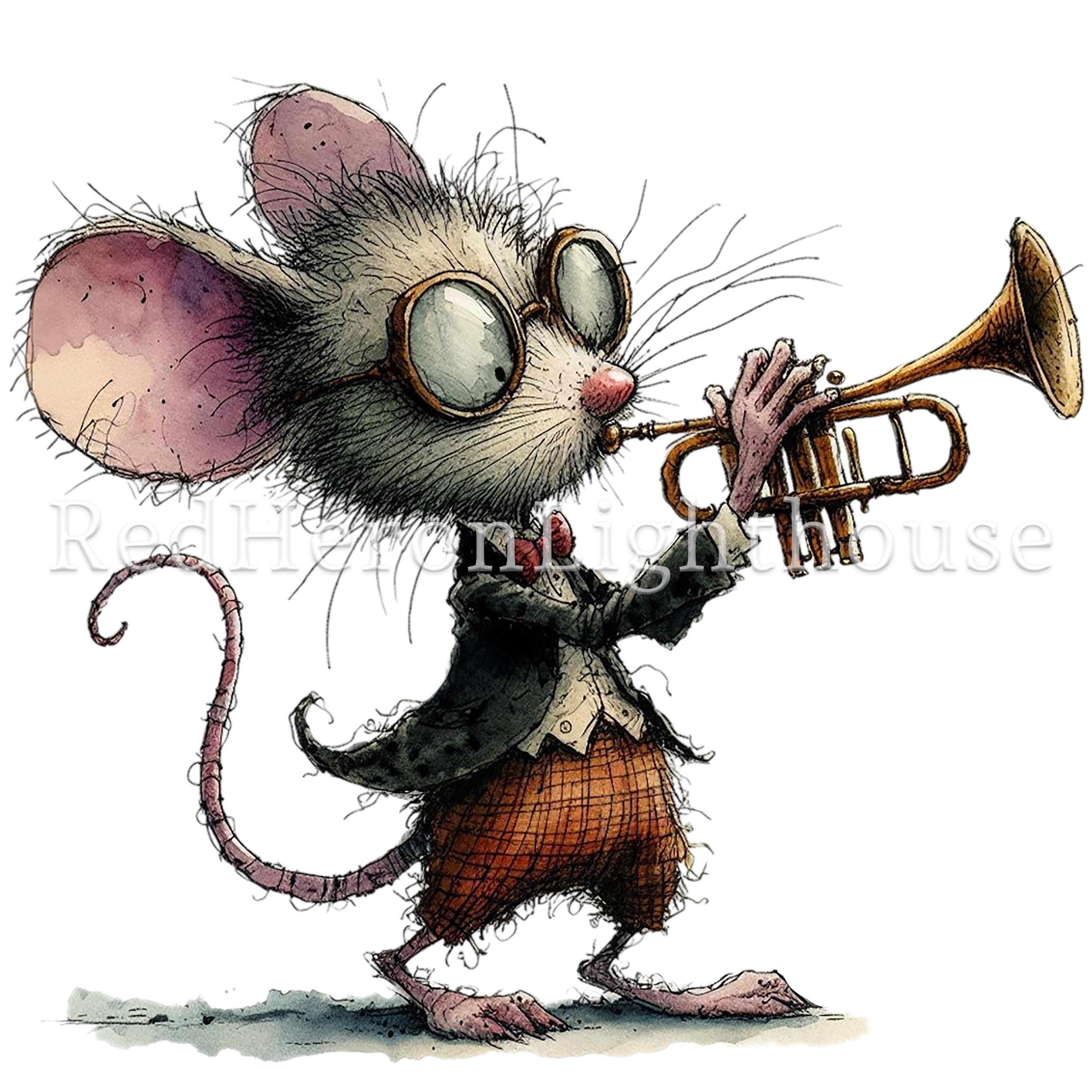 Musical Mice Clipart, 18 High Quality Pngs/jpgs, Quirky Mouse Images ...