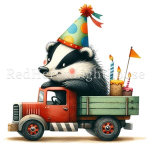 Cute Badger Clipart, 12 High Quality Pngs/jpgs, Whimsical Animal ...