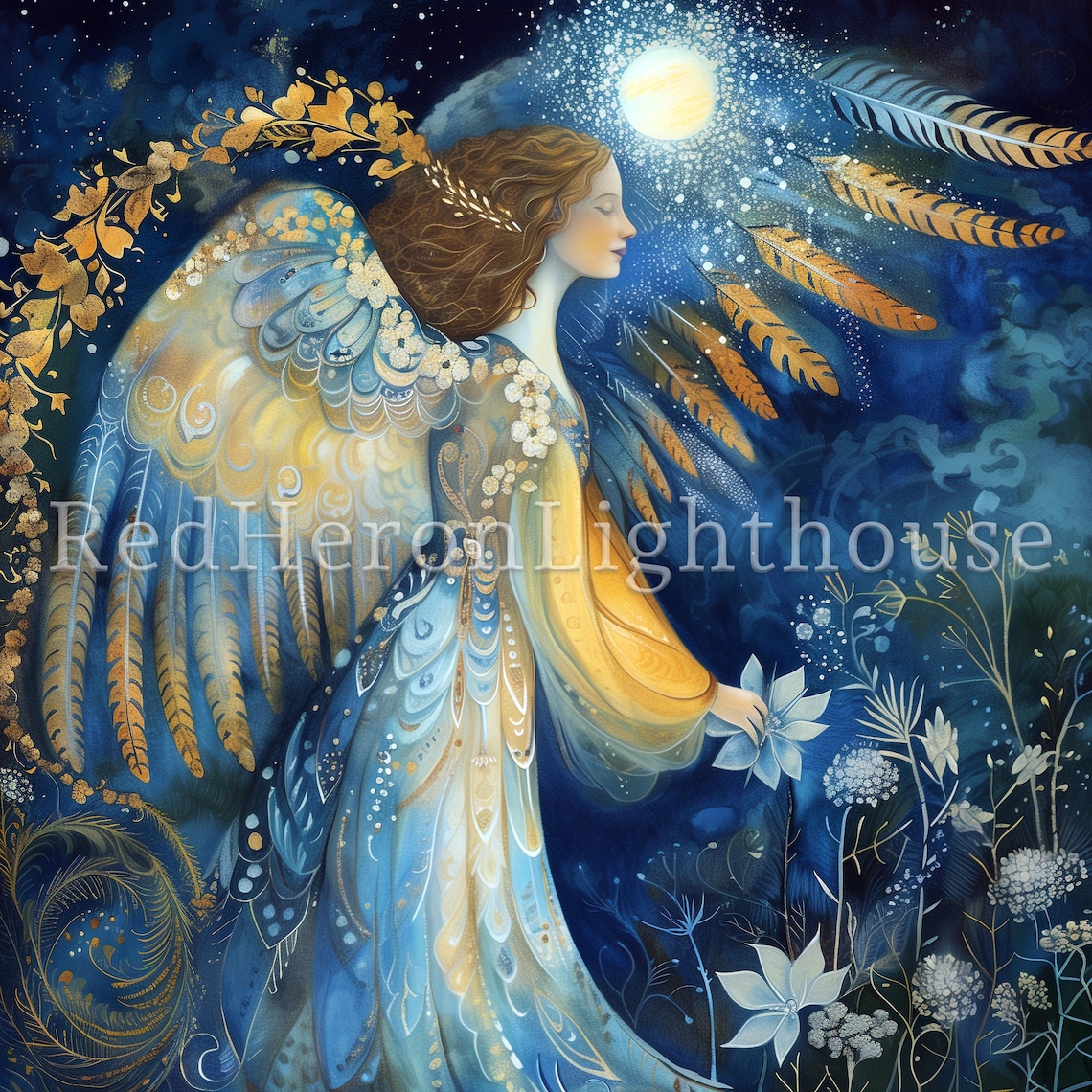 Enchanted Angel Clipart, 25 High Quality Jpgs, Spiritual Art, Heavenly ...