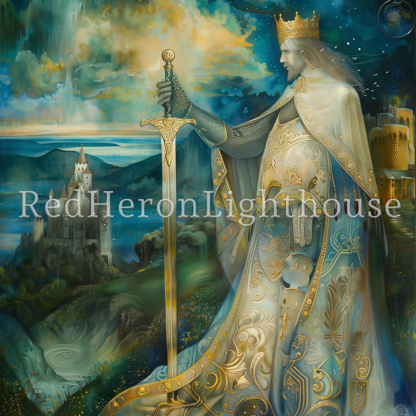 Enchanted King Arthur, 18 High Quality Jpgs, Arthurian Legend Excalibur ...