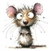 12 Scruffy Mice Clipart Set, 12 Pngs/jpgs, Funny Mouse Art, Whimsical ...