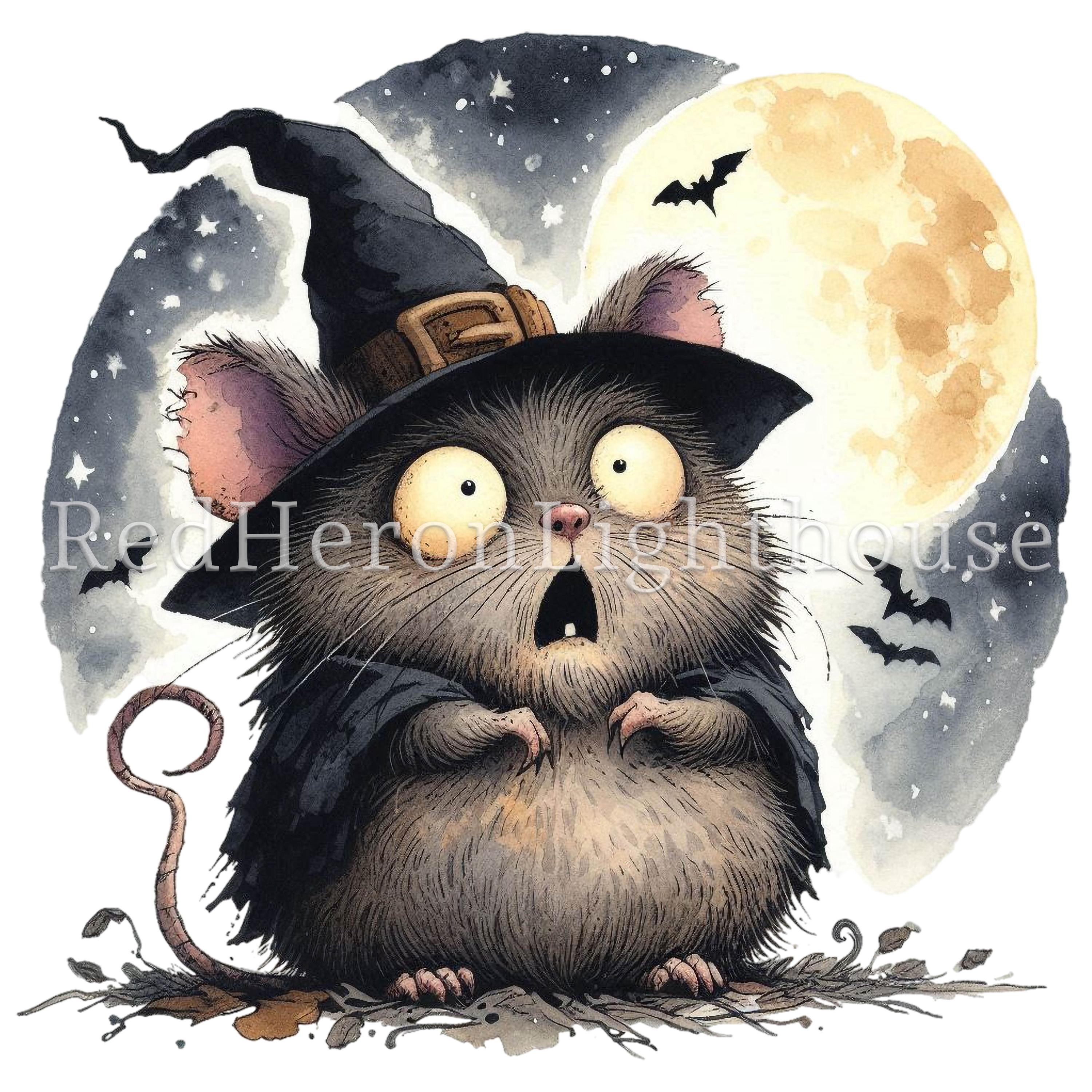 Halloween Mice Clipart for Creative Projects, 16 Pngs/jpgs, Quirky ...