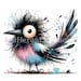 Scruffy Magpie Clipart, 12 High Quality Pngs/jpgs, Quirky Bird Images ...