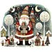 Cute Santa Clipart Set, 12 Pngs/jpgs, Father Christmas Designs, Winter ...