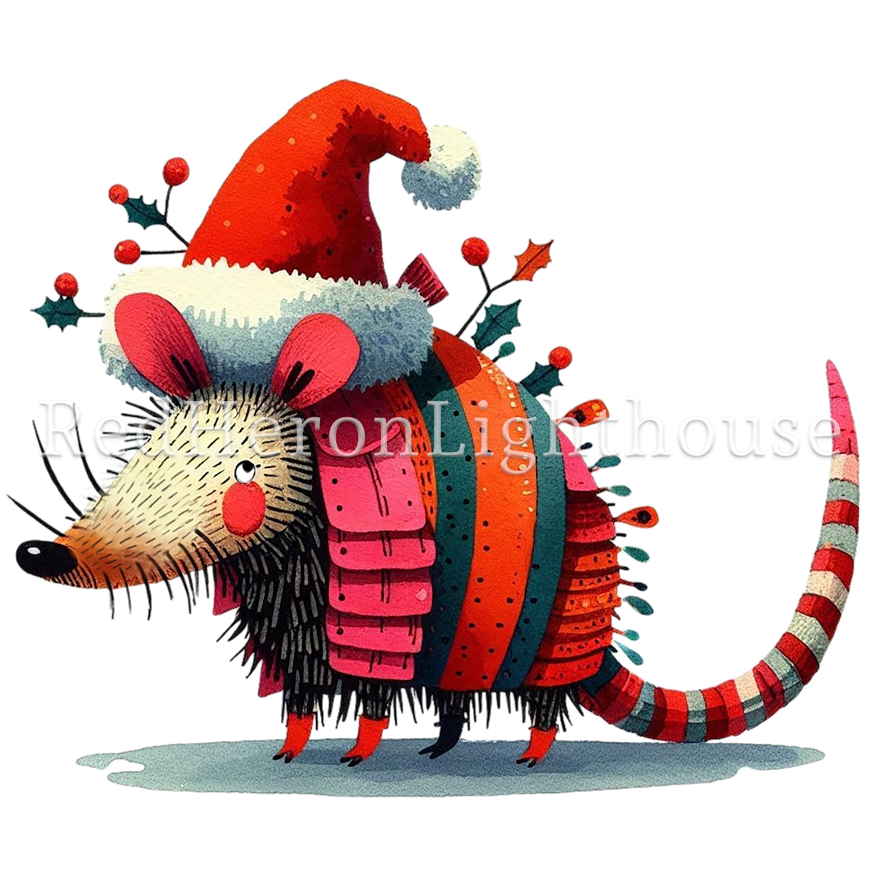 Festive Armadillo Clipart, 10 High Quality Pngs/jpgs, Colourful ...