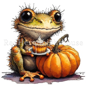 Thanksgiving Frogs Clipart, 16 Pngs/jpgs, Autumn Frogs, Quirky Fall ...
