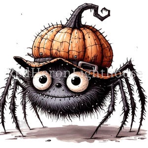 Spooky Spiders Clipart 12 Pngs/jpgs, Funny Insect Designs, Humorous ...