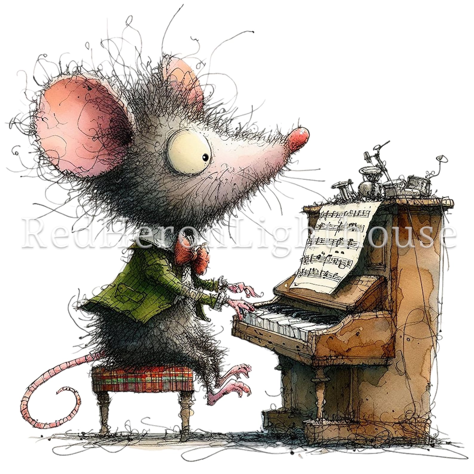 Musical Mice Clipart, 18 High Quality Pngs/jpgs, Quirky Mouse Images ...