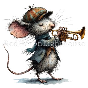 Musical Mice Clipart, 18 High Quality Pngs/jpgs, Quirky Mouse Images ...