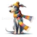 Whimsical Whippet Clipart, 21 High Quality Pngs/jpgs, Cute Dog Images ...