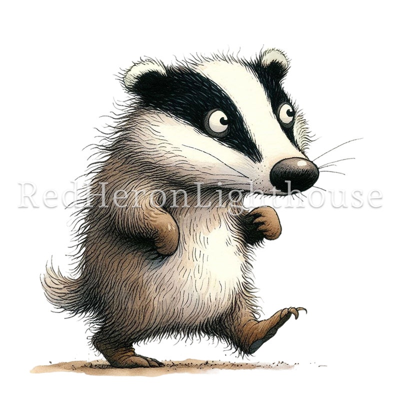 15 Cute Badgers Clipart Set, Pngs/jpgs, Funny Badgers, Adorable ...