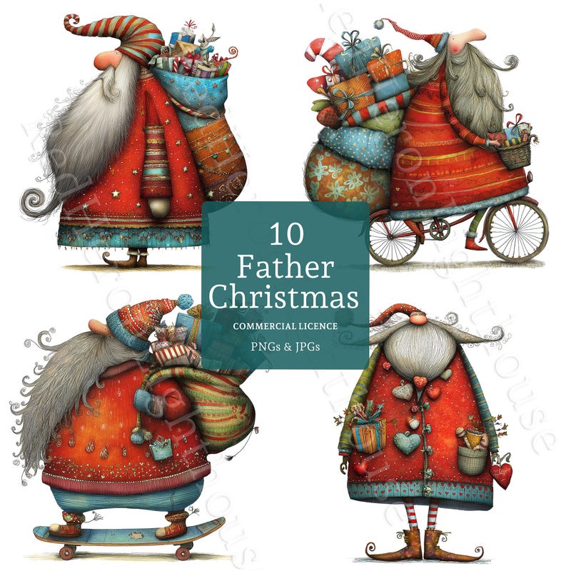 Quirky Santa With List - Etsy