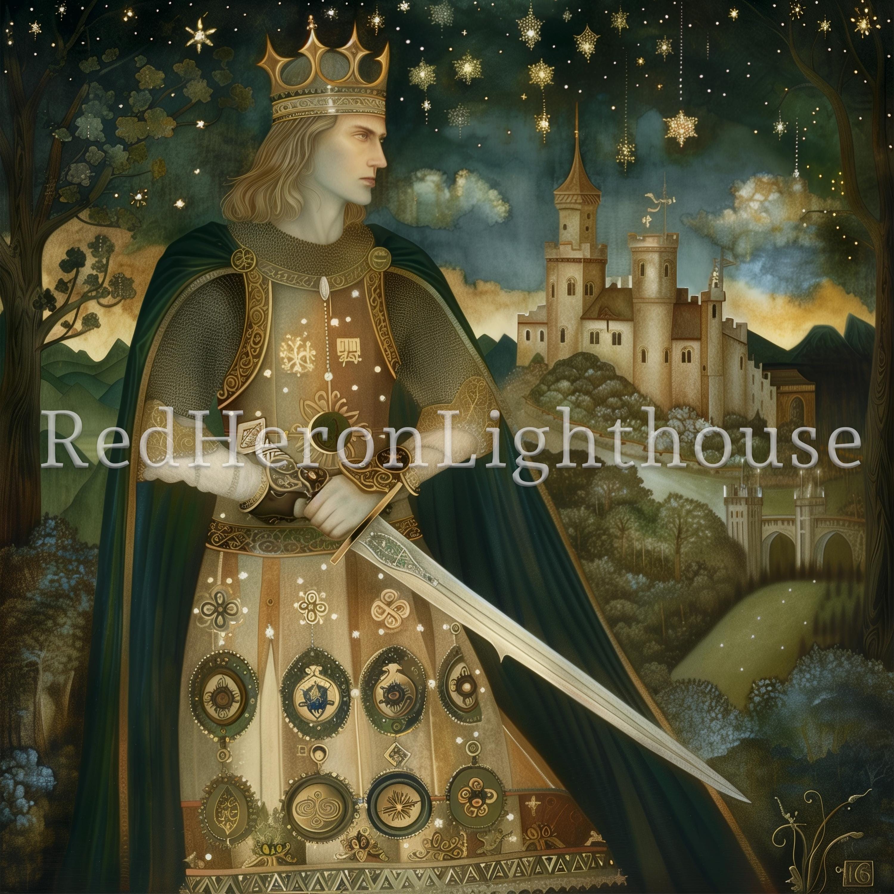 Enchanted King Arthur, 18 High Quality Jpgs, Arthurian Legend Excalibur ...
