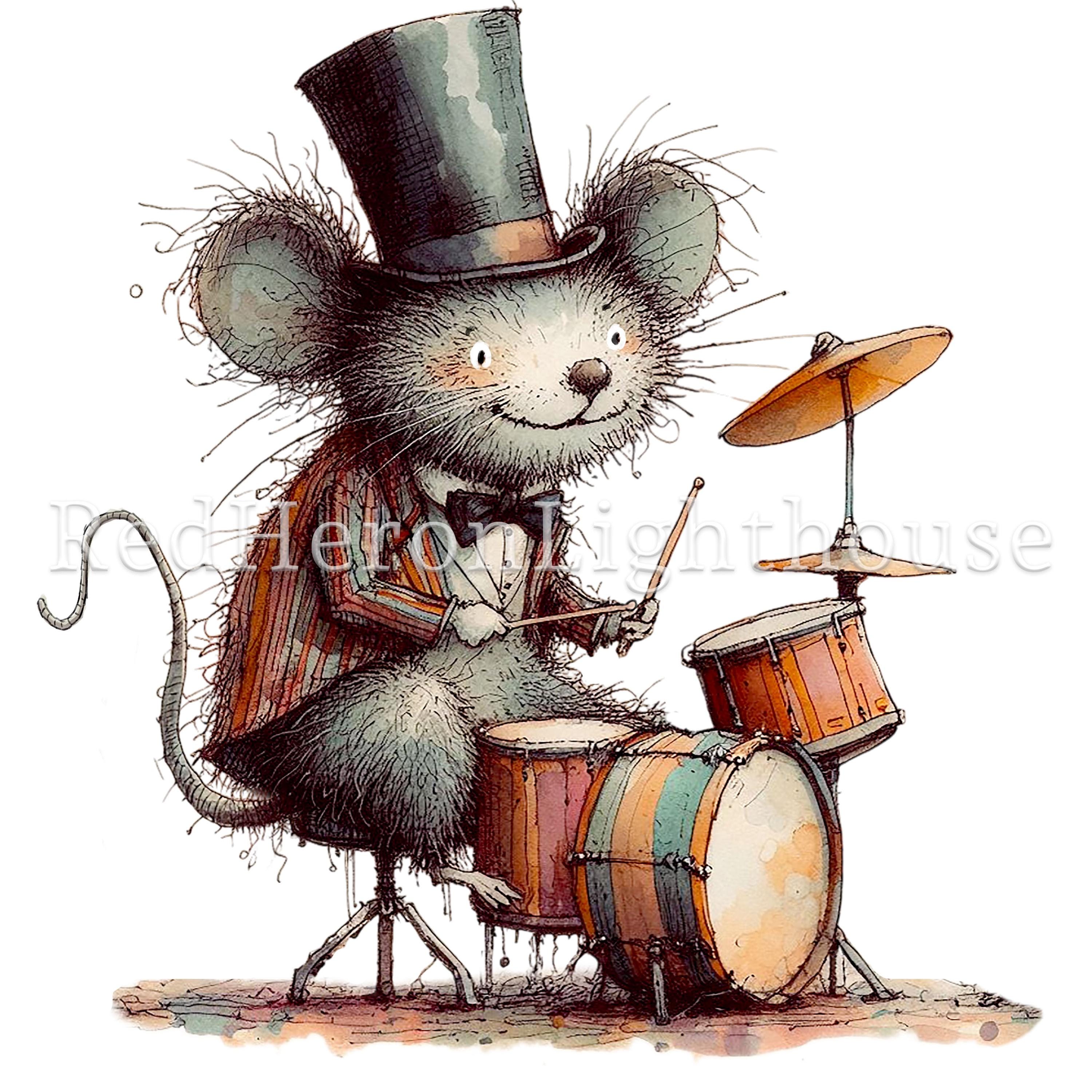 Musical Mice Clipart, 18 High Quality Pngs/jpgs, Quirky Mouse Images ...
