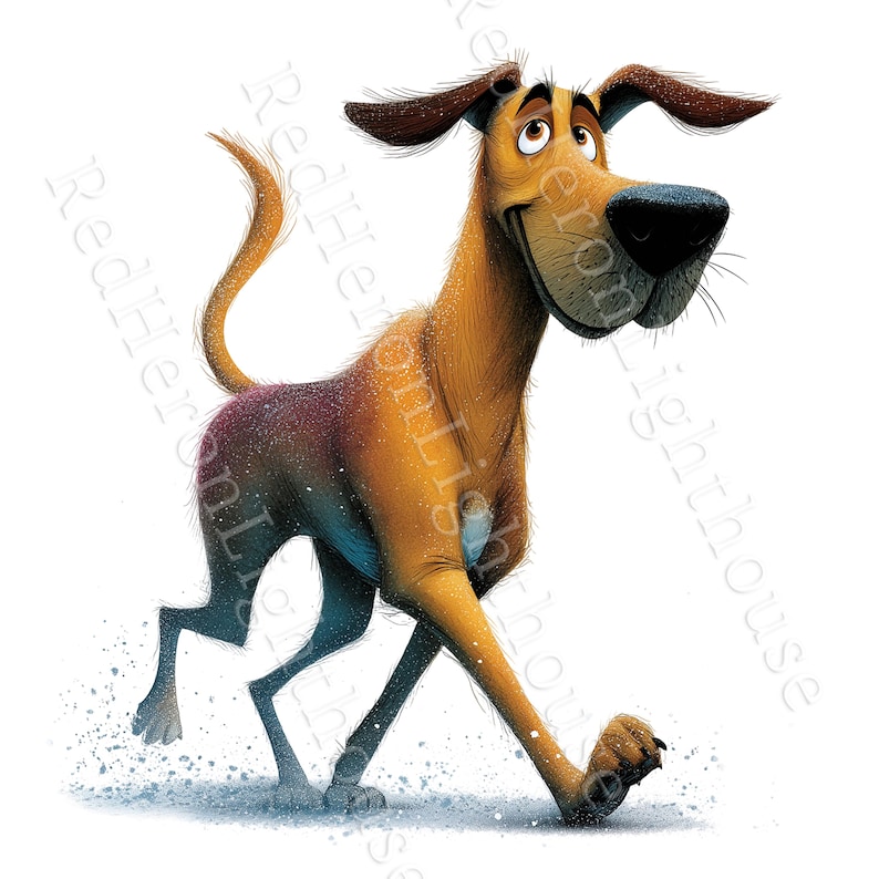 Rhodesian Ridgeback Clip Art, 10 Watercolour Quirky Dog Breed Pngs/jpgs ...