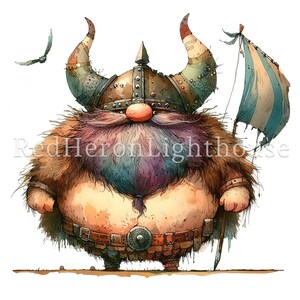 Funny Viking Clipart 12 High Quality Pngs/jpgs, Quirky Nordic Warrior ...