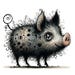 Scruffy Pig Clipart Set 24 Pngs/jpgs, Funny Pig Clipart, Quirky Farm ...
