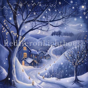 Enchanted Winter Wonderland Clipart 65 Jpgs, Christmas Fantasy Art ...