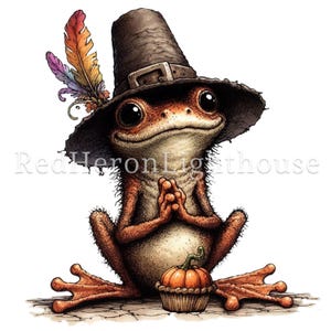 Thanksgiving Frogs Clipart, 16 Pngs/jpgs, Autumn Frogs, Quirky Fall ...