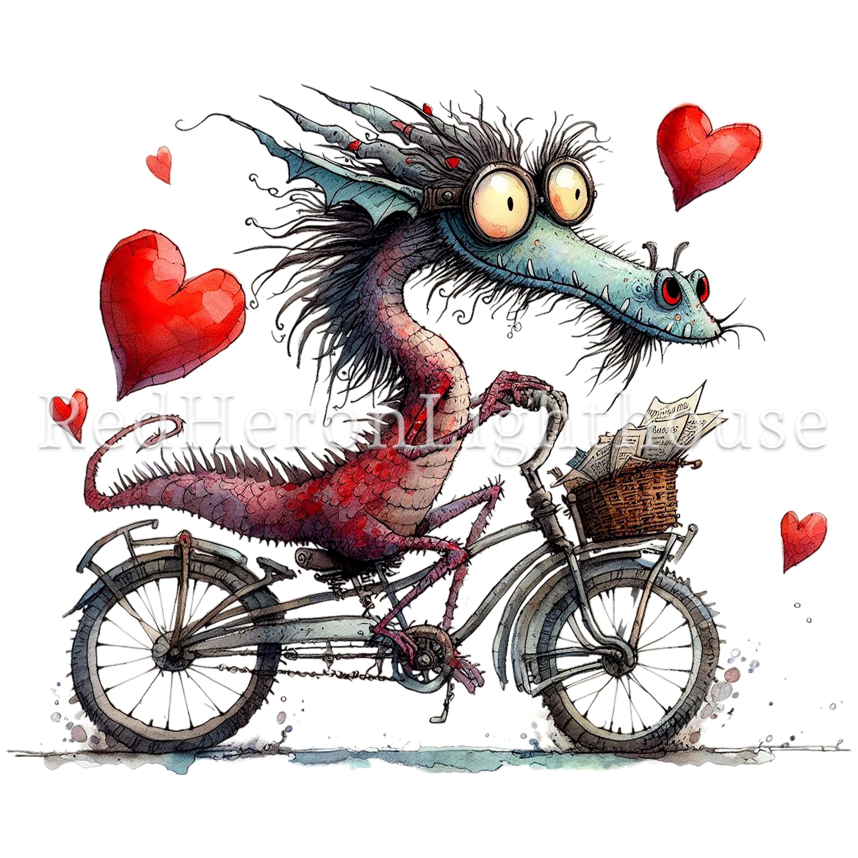 Love Heart Dragon Clipart, High Quality Designs, 12 Pngs/jpgs ...