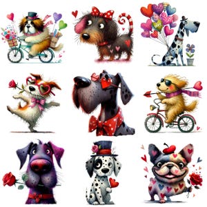 Love Heart Dog Clipart, 17 High Quality Pngs/jpgs, Dog Lover Clipart ...