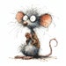 12 Scruffy Mice Clipart Set, 12 Pngs/jpgs, Funny Mouse Art, Whimsical ...
