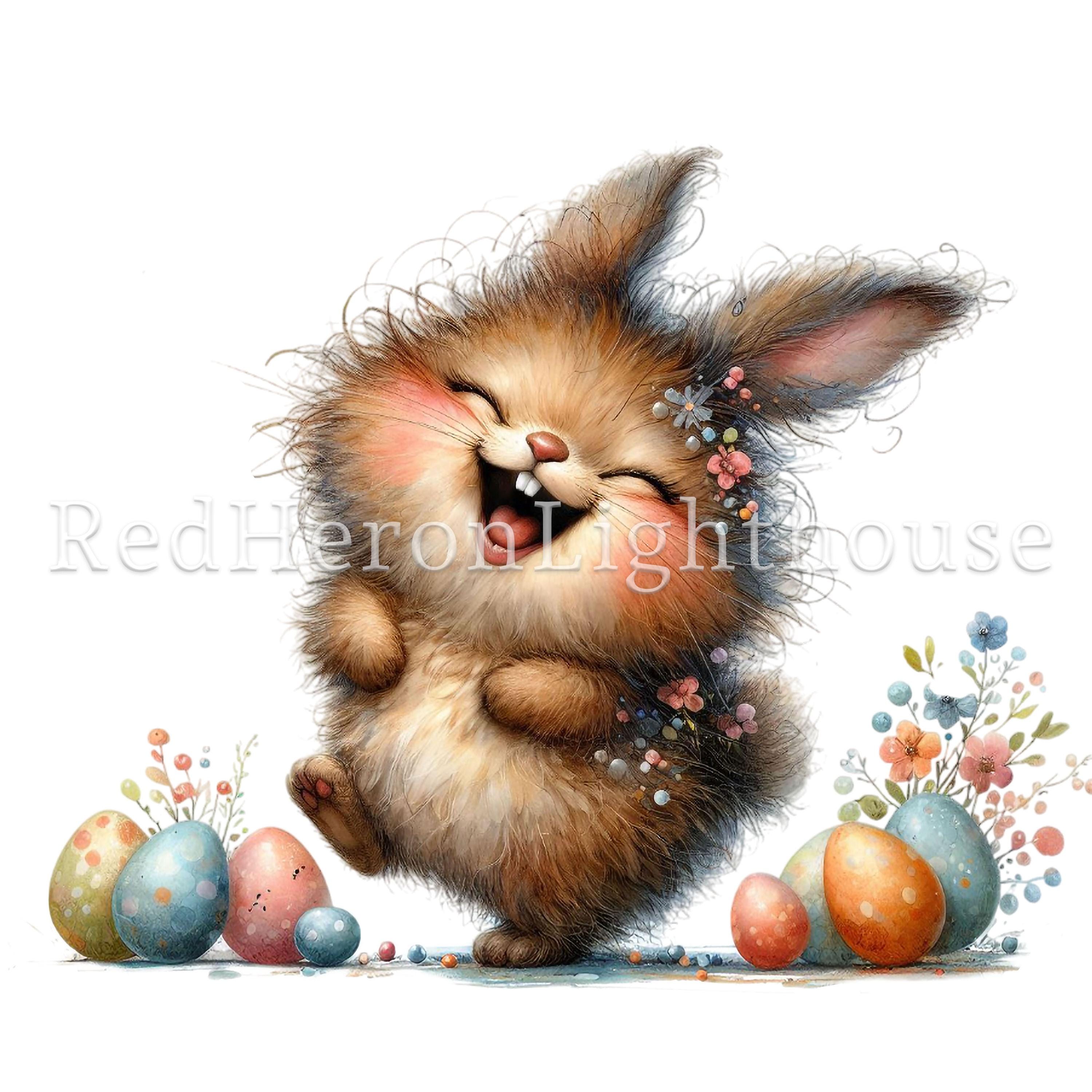 Cute Bunny & Easter Egg Clipart, 21 High Quality Pngs/jpgs, Spring Baby ...
