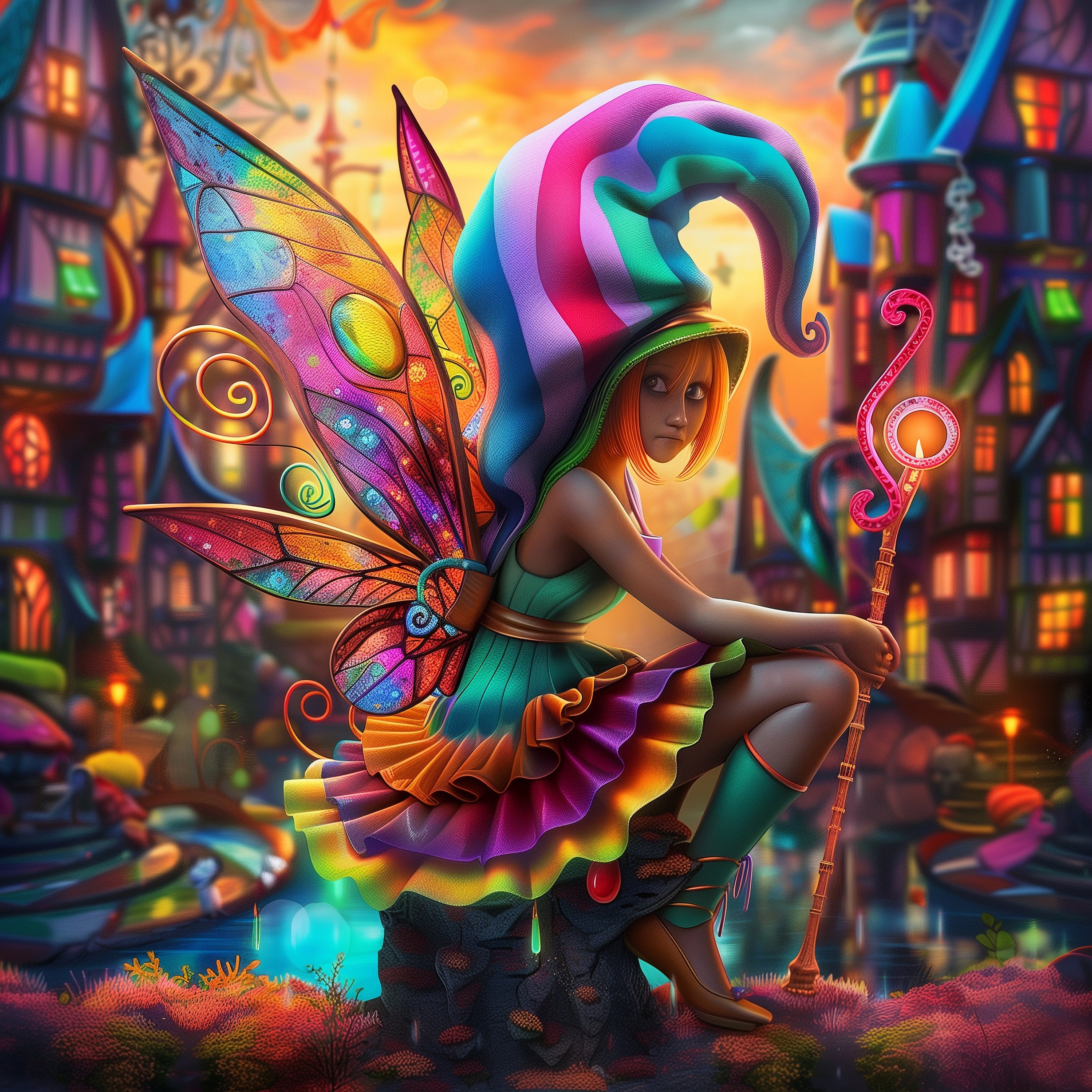 15 Psychedelic Fairies Clipart Set High Quality Designs, 15 Jpgs ...