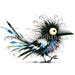 Scruffy Magpie Clipart, 12 High Quality Pngs/jpgs, Quirky Bird Images ...