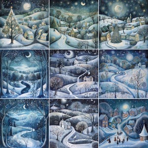 Enchanted Winter Wonderland Clipart 65 Jpgs, Christmas Fantasy Art ...