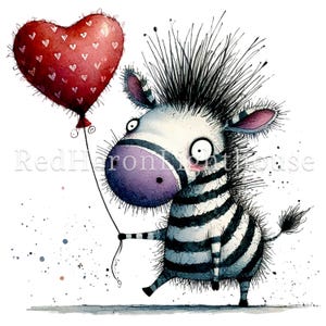 Jungle Love Animal Clipart, 12 High Quality Pngs/jpgs, Funny Valentine ...