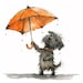 10 Cute Dogs With Umbrellas Clipart Set, Jpgs/pngs, High Quality ...