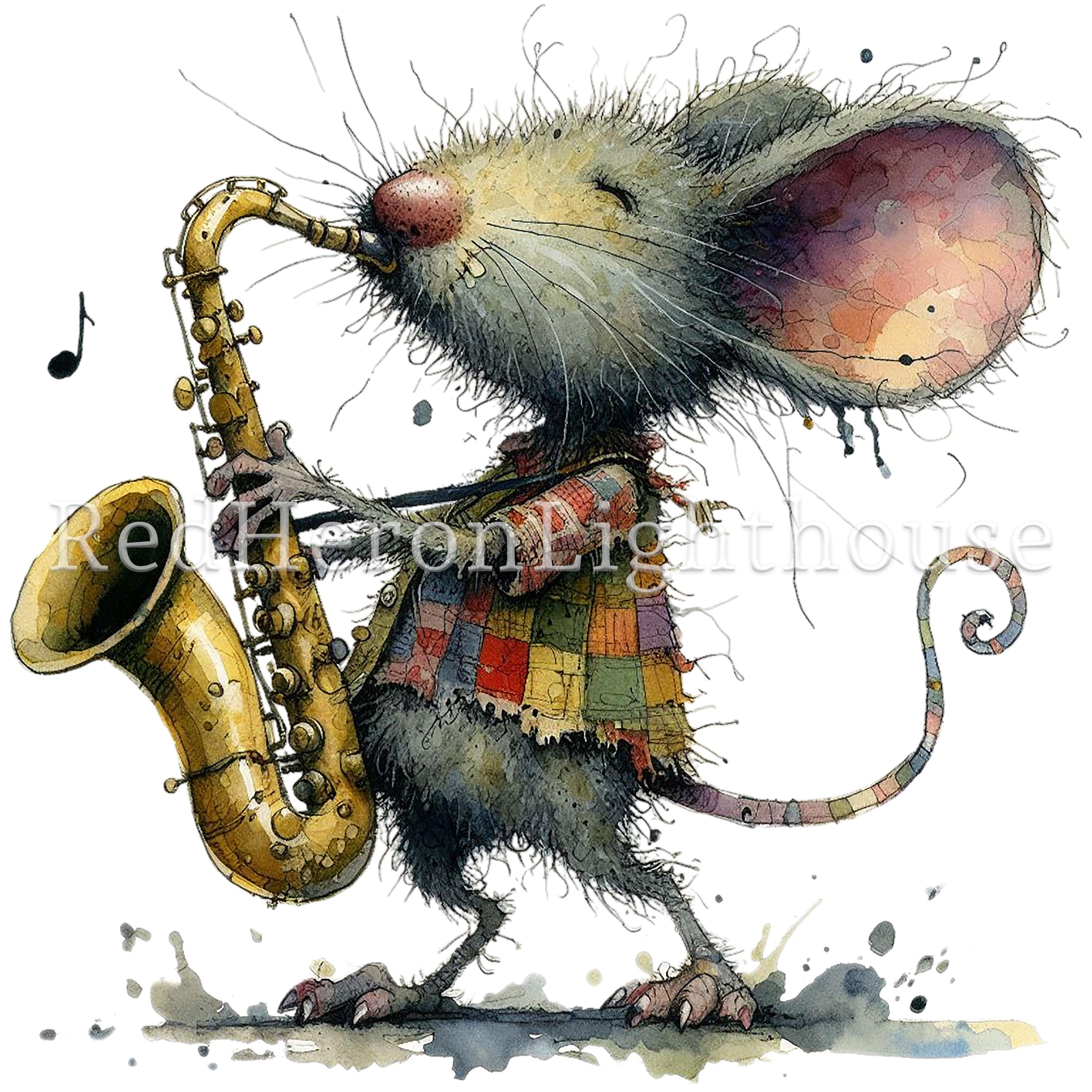 Musical Mice Clipart, 18 High Quality Pngs/jpgs, Quirky Mouse Images ...