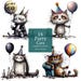 12 Scruffy Mice Clipart Set, 12 Pngs/jpgs, Funny Mouse Art, Whimsical ...